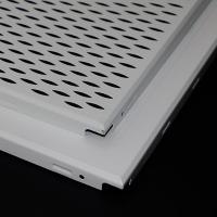 China Fireproof Clip In Ceiling Panel , 600*600 Large Aluminum Plafond Perforated Metal Tiles for sale