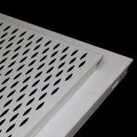 China Fireproof Clip In Ceiling Panel , 600*600 Large Aluminum Plafond Perforated Metal Tiles for sale