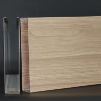 China Subway Station Decorative Aluminium Baffle Ceiling Wood Grian Lightweight for sale