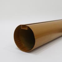 China Wood Grain Aluminum Baffle Round Pipe Ceiling 0.7-1.0mm Thickness for sale