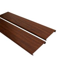 China Wood Color Aluminium Strip Ceiling / Aluminium False Ceiling Windproof for sale