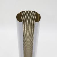 China Perforated Round Pipe Drop Aluminum Baffle Ceiling For Airport White Color for sale