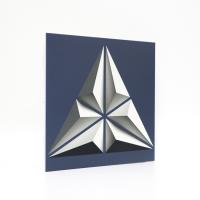China 300mm*300mm Triangle Artistic Ceiling Tiles ,  Printed Aluminum Open Frame False Ceiling For Hall for sale