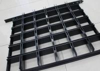 China Metal Grille Ceiling Commercial Ceiling Tiles Panel , install With Black 14 T-grid for sale