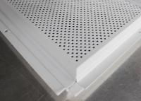 China Metal Beveled Edge Perforated Ceiling Tiles Suspended Black Groove Carrier For Shopping Malls for sale