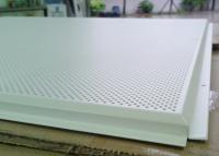 China Metal Beveled Edge Perforated Ceiling Tiles Suspended Black Groove Carrier For Shopping Malls for sale