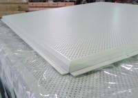 China Metal Beveled Edge Perforated Ceiling Tiles Suspended Black Groove Carrier For Shopping Malls for sale