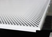 China White Perforated Metal Ceiling tiles Tegular of Punching Holes PA6012T for sale