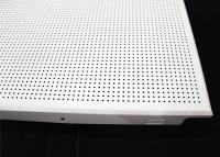 China White Perforated Metal Ceiling tiles Tegular of Punching Holes PA6012T for sale