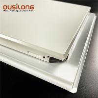 China Beveled PVDF White Galvanized Steel Clip In Ceiling Panel for sale