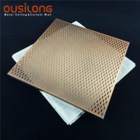 China Beveled  Edge Perforated Acoustic Aluminum Clip In Ceiling for sale