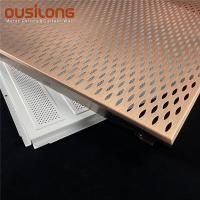 China Beveled  Edge Perforated Acoustic Aluminum Clip In Ceiling for sale