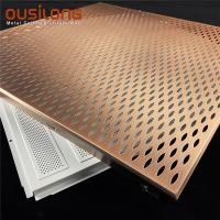 China Beveled  Edge Perforated Acoustic Aluminum Clip In Ceiling for sale