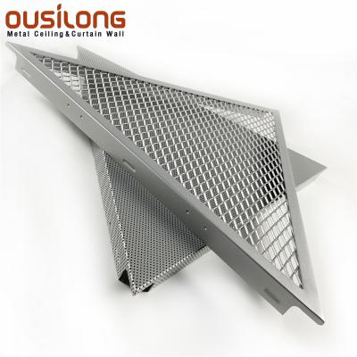 China Right Edge 1.2mm Perforated Acoustic Tiles For School for sale