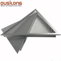 China Acoustical Triangle Aluminum / Aluminium Mesh Clip Snap in Ceiling Panel Framed Trianguler Ceiling for sale