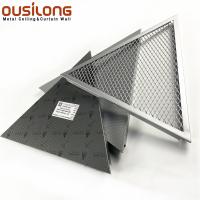 China Acoustical Triangle Aluminum / Aluminium Mesh Clip Snap in Ceiling Panel Framed Trianguler Ceiling for sale