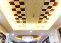 China Elegant Artistic Clip In Ceiling Tiles with Beautiful Golden Line Pattern for sale