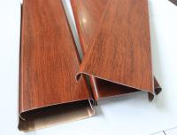 China Modern Aluminum Strip Ceiling U Shaped Wood Grain Color For Hotel Airport for sale