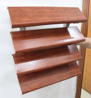 China Architectural Aluminum Sun Shade Louvers Wood Grain Color Exterior Screen System for sale