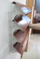 China Architectural Aluminum Sun Shade Louvers Wood Grain Color Exterior Screen System for sale