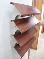China Architectural Aluminum Sun Shade Louvers Wood Grain Color Exterior Screen System for sale