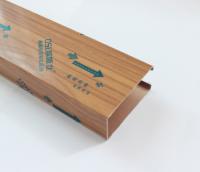 China Wooden Color Aluminum Linear Drop Down Ceiling Tiles U-shaped for sale