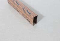 China Wooden Color Aluminum Linear Drop Down Ceiling Tiles U-shaped for sale