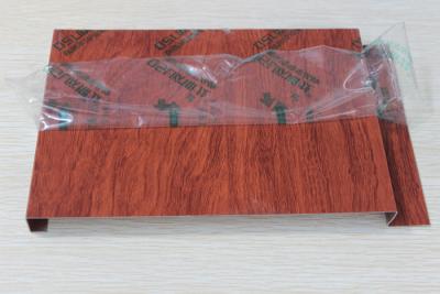 China Modern G-shaped Aluminium Strip Ceiling Wood Grain Color Ceiling for sale