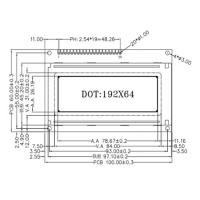 China 19264 Lcd Graphic Display Wide Dot matrix  STN Lcd Graphic for sale