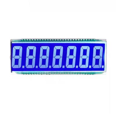 China Fuel TN LCD Display Segment Monochrome 7-Digit LCD Screen for Fuel Dispenser Pump for sale