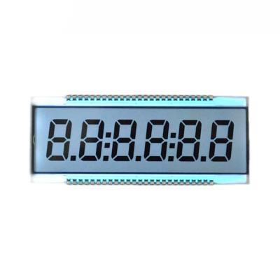 China New Ultra-Wide TN 8-Character 7-Segment LCD Display 86.36x24.13mm 6 O'clock Viewing for sale