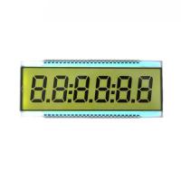 China New Ultra-Wide TN 8-Character 7-Segment LCD Display 86.36x24.13mm 6 O'clock Viewing for sale