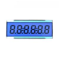 China New Ultra-Wide TN 8-Character 7-Segment LCD Display 86.36x24.13mm 6 O'clock Viewing for sale
