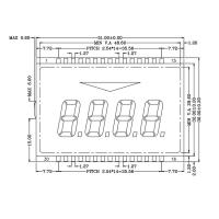 China Character LCD 7 Segment 4 Digits Display STN Lcd Display for Fuel Dispenser for sale