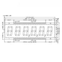 China Custom 6-Digit 7 Segment TN LCD Display Module 70-Pin for Fuel Dispenser for sale