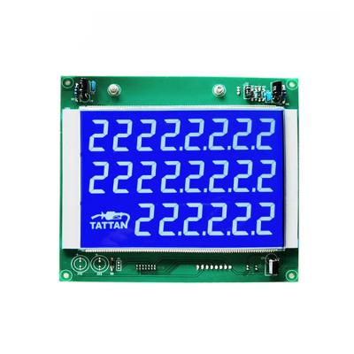 China Factory Wholesale Custom Lcd Display 7 Segment 22 Digit Car Lcd Pin With PCB for Fuel Dispenser for sale