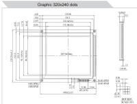 China 15 Years Factory 320240 Lcd Display Blue  COB Graphic Dots matrix Lcd Module for sale