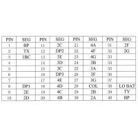 China Character LCD Display Module Reflective 7-Segment TN - Twisted Nematic 50.80mm x 30.48mm x 2.80mm for sale
