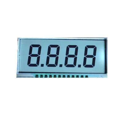 China 4 Digit TN 7 Segment LCD Glass Panel with Metal Pin Connection for sale