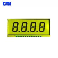 China 4 Digit TN 7 Segment LCD Glass Panel with Metal Pin Connection for sale