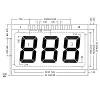 China Factory Priced Custom Segment LCD Display 3 Digits HTN for Petrol Pumps/Fuel Dispensers/Gas Stations for sale
