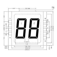 China Custom Size TN Positive 7 Segment Monochrome LCD Screen Modules for sale