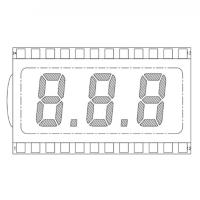China Customizable 3-Digit TN Car LCD Reflective 7 Segment Display Factory Supply Product Category for sale