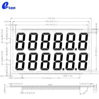 China Customized Fuel Dispenser 12 big digit legs lcd segment display for sale