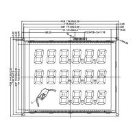 China Custom  886 776 664 Segment Fuel Pump Screen Display Lcd Module for Fuel Dispenser for sale