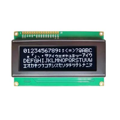 China monochrome character i2c white lcd display 20x4 with white words and black background for instrument for sale