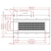China monochrome character i2c white lcd display 20x4 with white words and black background for instrument for sale