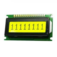 China Custom Pantalla Lcd 8x1 Yellow-green Alphanumeric  8x1 Lcd Display Module 0801 Lcd Module for sale