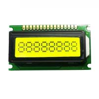 China Custom Pantalla Lcd 8x1 Yellow-green Alphanumeric  8x1 Lcd Display Module 0801 Lcd Module for sale
