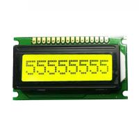 China Custom Pantalla Lcd 8x1 Yellow-green Alphanumeric  8x1 Lcd Display Module 0801 Lcd Module for sale